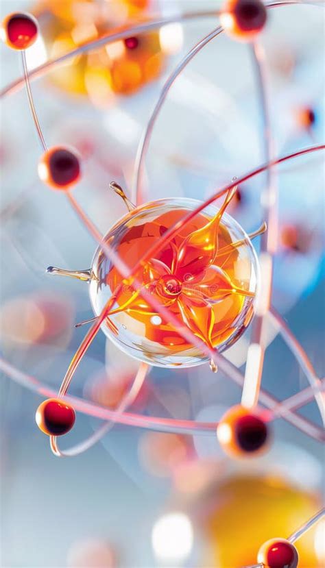 Dynamic Close Up Of Atomic Structure Showcasing Electrons In Motion