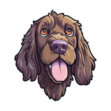Pudelpointer Hunderasse Schöne Karikatur Kawaii Charakter Tier Haustier