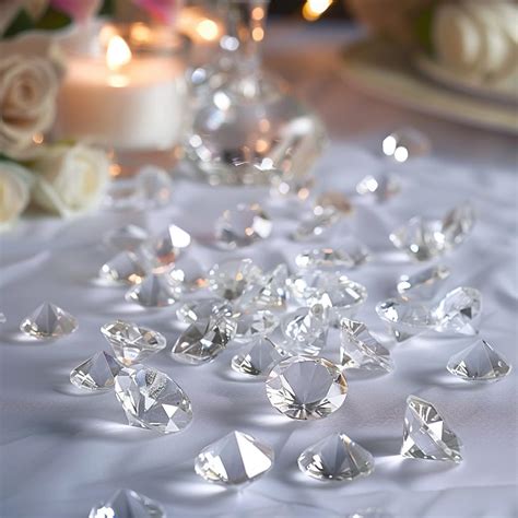 Diamond Inspired Centerpieces 200mm Huge Clear Crystal Diamond