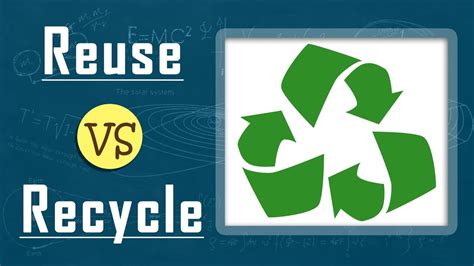 What Is The Difference Between Reuse And Recycle Environmental Science Physics Youtube