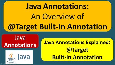 java annotations an overview of target built in annotation