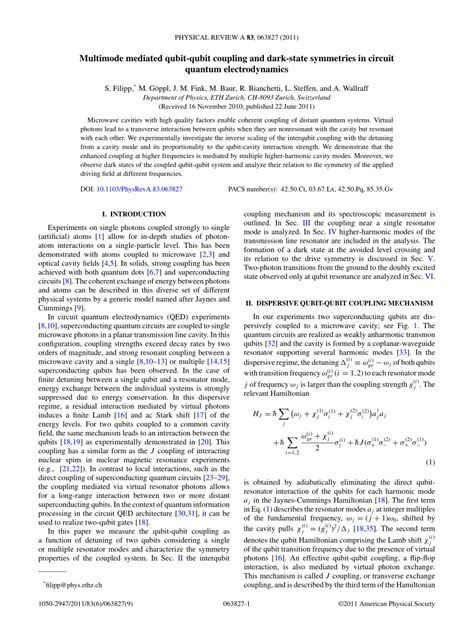 Pdf Multimode Mediated Qubit Qubit Coupling And Dark State Symmetries In Circuit Quantum