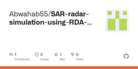 GitHub Abwahab SAR Radar Simulation Using RDA Algorithm