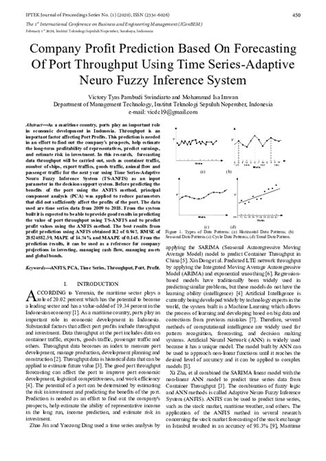 pdf company profit prediction based on forecasting of port throughput
