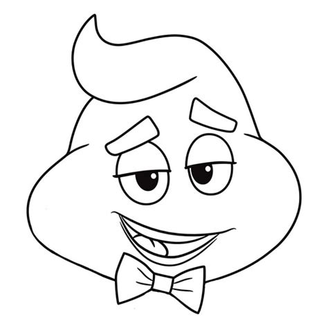 Раскраска Эмодзи какашки из Эмоджи фильм распечатать раскраски для детей