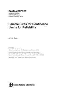 Sample Sizes For Confidence Limits For Reliability Sample Sizes For Confidence Limits For