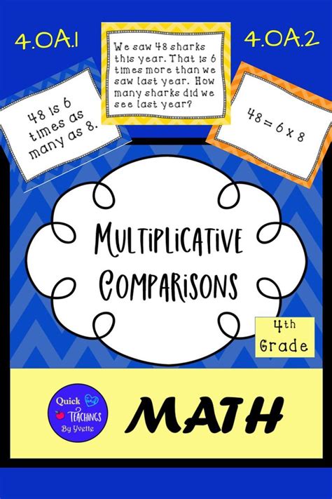 Multiplicative Comparisons Matching Statements Equations And Word Problems