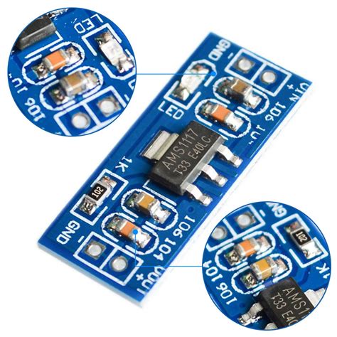 ams1117 power supply module 4 pin step down linear voltage regulator