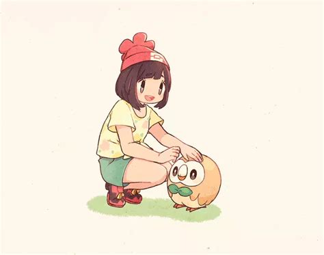 Selene And Rowlet Pokemon And More Drawn By Saino Misaki Danbooru