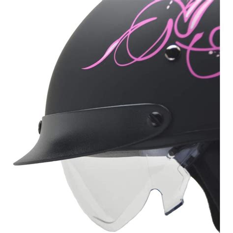 Vega Helmets Half Size Warrior Motorcycle Helmetclear Shield Vega