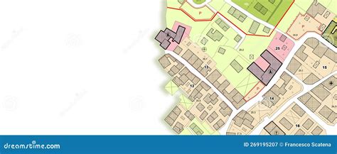 Imaginary General Urban Plan With Urban Destinations Roads Buildable