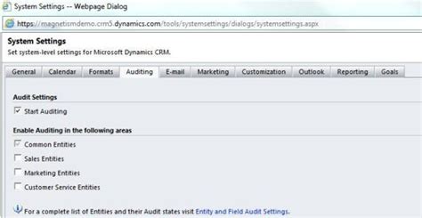 enabling auditing in dynamics crm 2011 magnetism solutions nz