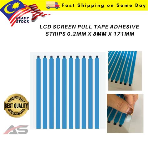 PULL TAPE ADHESIVE STRIPS LAPTOP LCD SCREEN 0 2mm X 8mm X 171mm 4 Pcs Shopee Malaysia
