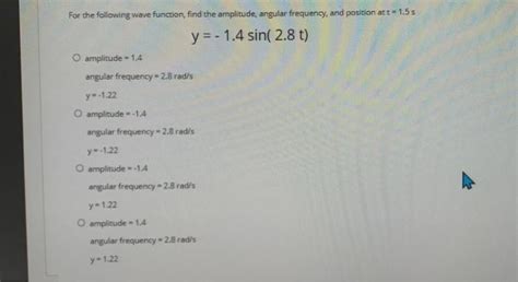 solved for the following wave function find the amplitude