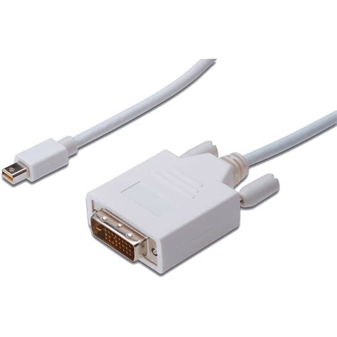 1 00m Digitus Displayport Adapterkabel Mini Displayport Stecker Auf Dvi 24 1 Stecker Weiß