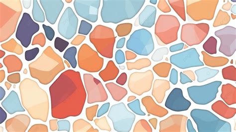 Irregular Cell Background Seamless Vector Mosaic Pattern With Voronoi