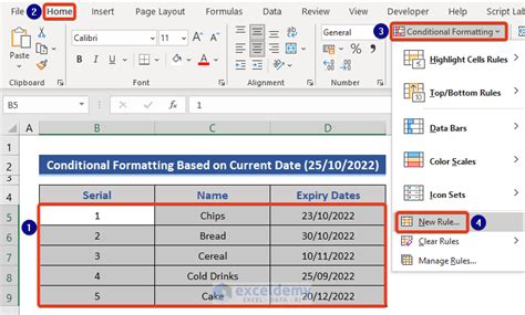 Excel Conditional Formatting Based On Date Examples