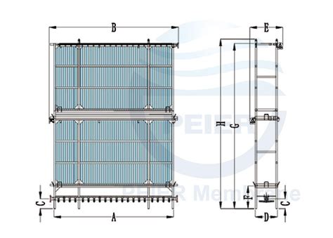 Flat Sheet Membrane Module 2s Double Deck Peier Membrane