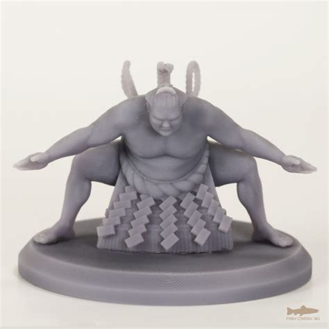 3d Printable Sumo Yokozuna Dohyo Iri B Sumo Wrestler Miniature By