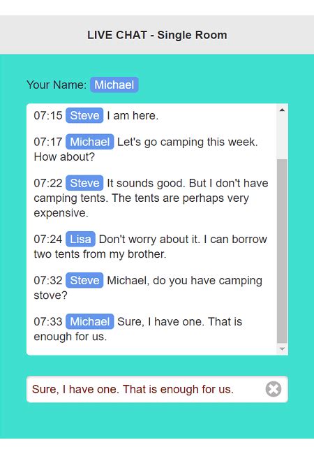 Php Ajax Live Chat Example For Single Chat Room Easy Code Share