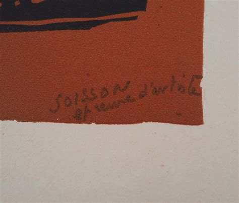 Portrait Dune Reine Ver By Jacques Soisson 1980 Print Lithography