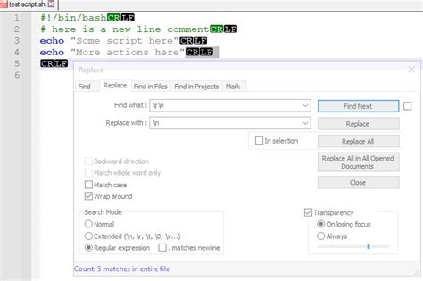 Replace Crlf To Lf In Bash Script Kote