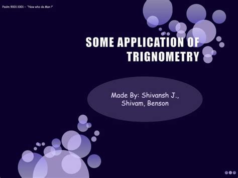 Mathematics Ppt On Trigonometry Ppt