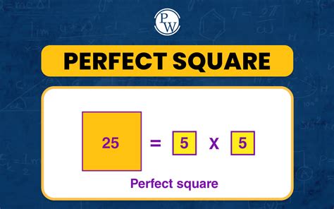 Perfect Square Definition List Notation Characteristics Facts