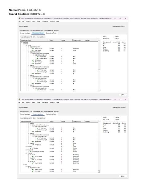 438 Packet Tracer Configure Layer 3 Switching And Inter Vlan Routing Pama Earl John Y Pdf