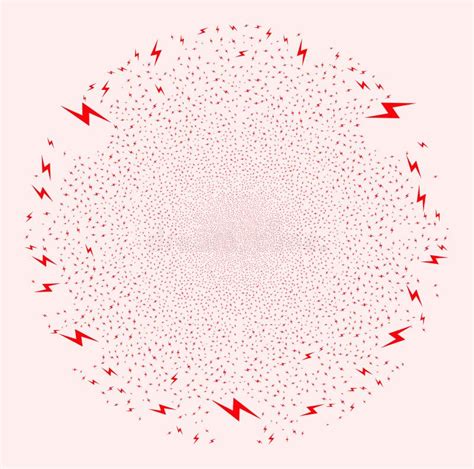 Electric Strike Icon Collage Burst Spheric Cluster Stock Vector