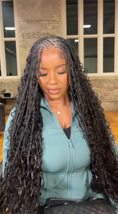 Boho Flip Over Fulani Braids Braided Hairstyles For Black Women