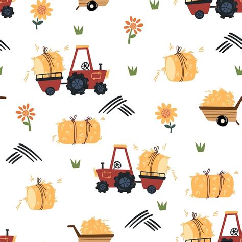 Tractor Pattern Vectors And Illustrations For Free Download