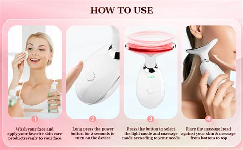 Ocawayee Face And Neck Massager Tool 7 Colors Led Light