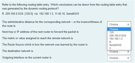 Solved Refer To The Following Routing Table Entry Which Chegg Com