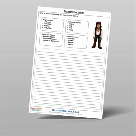 Year 4 Recognising Nouns Application Resource Classroom Secrets