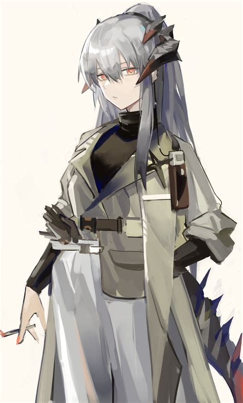 Saria Arknights Drawn By Gnai Danbooru