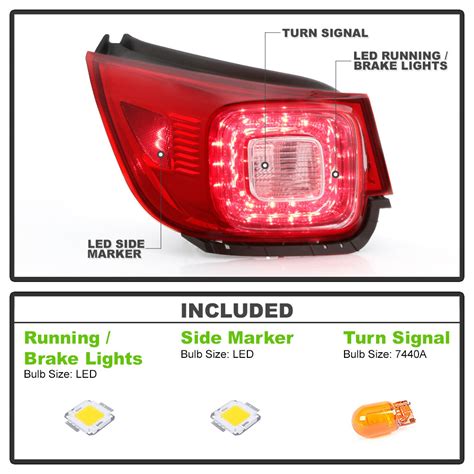 2013 2015 Chevy Malibu Ltz Limited Ltz Outer Led Tail Light Lamp