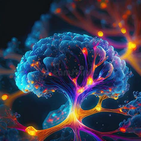 Microscopic View Of The Synapses Brain Connections Neurons And Synapses Communication And