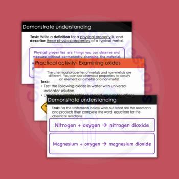Chemical Reactions Of Metals And Non Metals KS3 By CMGs Science Lessons