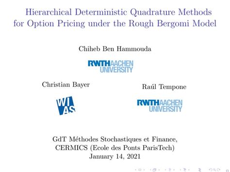 Hierarchical Deterministic Quadrature Methods For Option Pricing Under