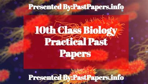 10th Class Biology Practical Past Papers Past Papers