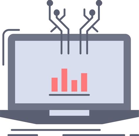 Analysis Analytical Management Online Platform Flat Color Icon Vector