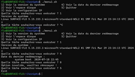 script bash comment créer un menu interactif