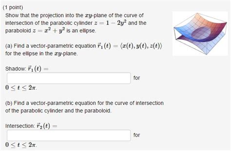 Solved Show That The Projection Into The Xy Plane Of The Chegg