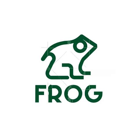 Logo Design For Frog Minimalistic Symbol With Clear Background Ai