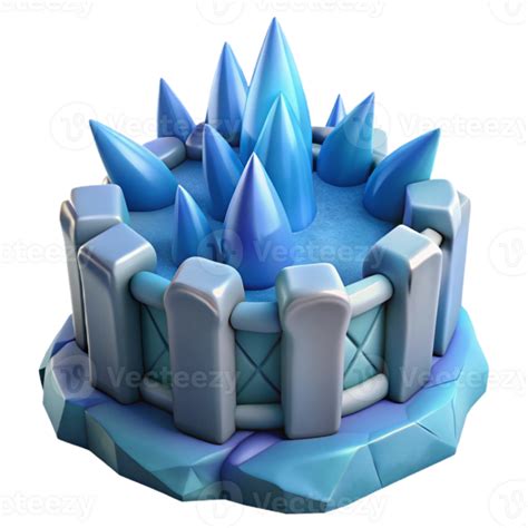 dramático rústico gelado cravado fortaleza 3d render 4k 56669025 PNG