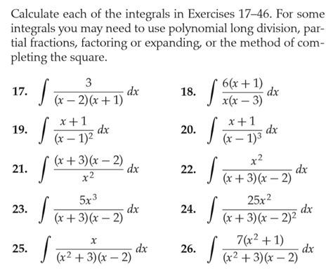 Solved Calculate Each Of The Integrals In Exercises Chegg Com