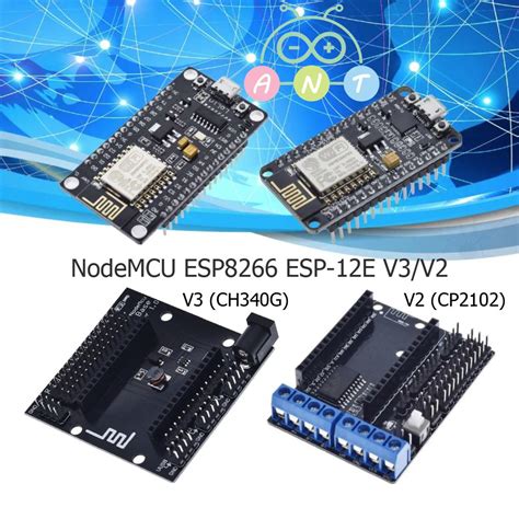 ♟ พร้อมส่ง nodemcu v3 v2 esp 12e v3 ch340g v2 cp2102 lua wifi esp8266 esp 12e shopee thailand