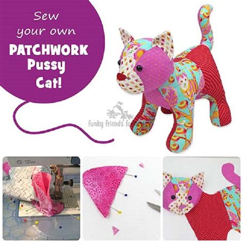 Patch The Pussy Cat Pattern By Funky Friends Factory Quilt In A Day