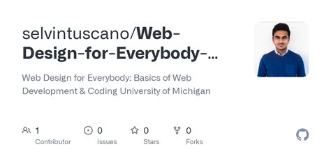 Github Selvintuscanoweb Design For Everybody Basics Of Web